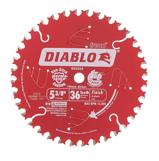 FREUD DIABLO 5 3 8 X 36T 10MM ARBOR CORDLESS SAW BLADE FREUD DIABLO 5 3 8 X 36T 10MM ARBOR CORDLESS SAW BLADE